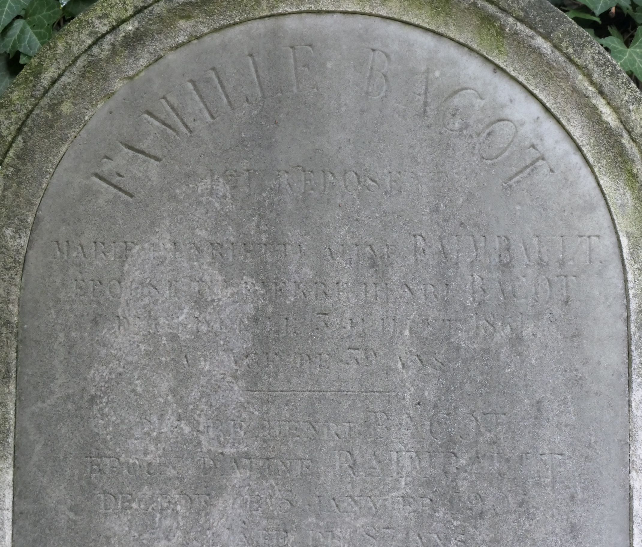 Cimetière du Père Lachaise - APPL - BACOT Pierre Henri (1816-1904)