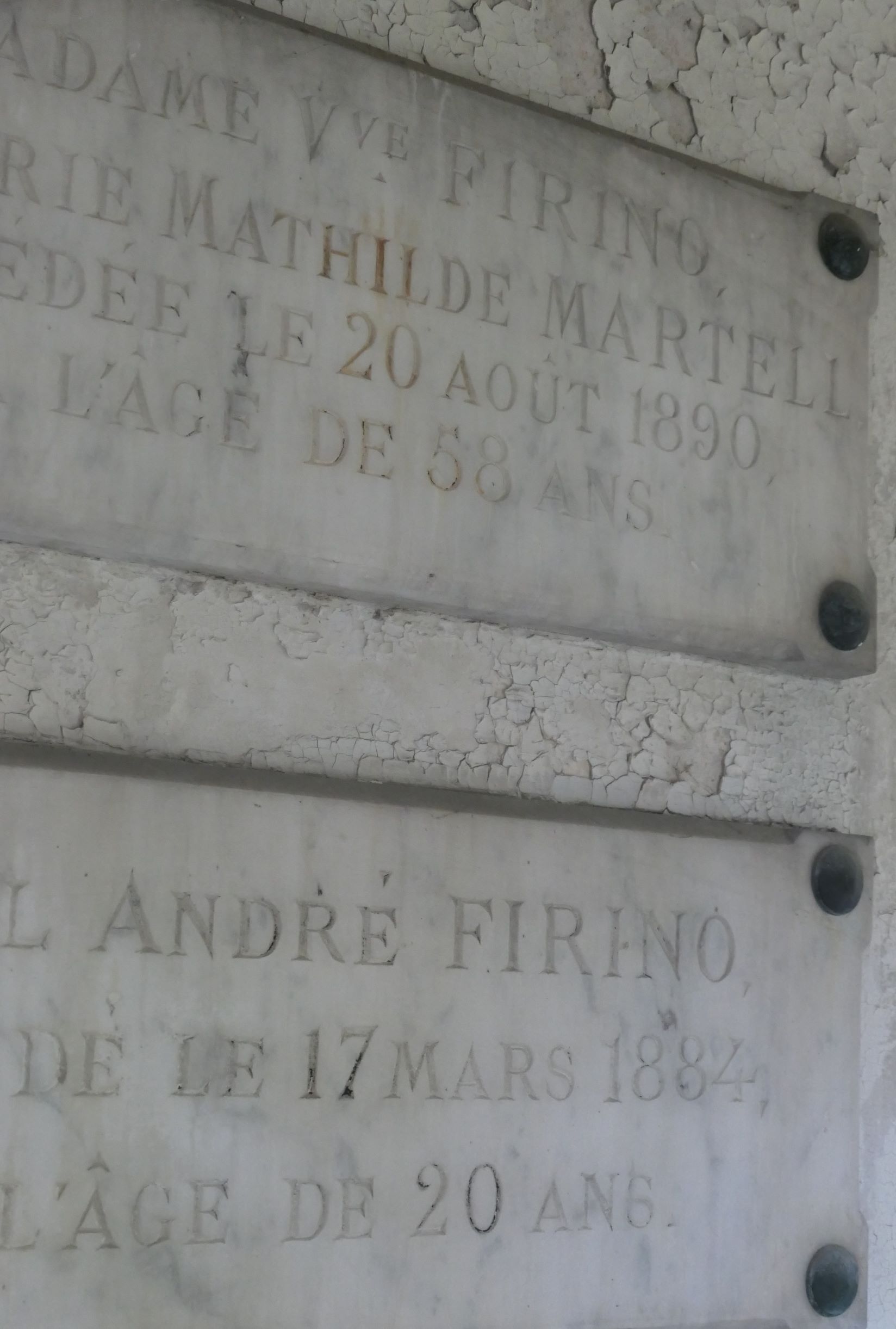 Cimetière du Père Lachaise - APPL - FIRINO Paul Adolphe (1825-1878)