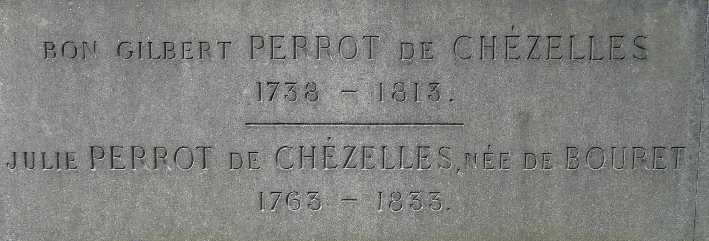 Cimetière du Père Lachaise - APPL - PERROT de CHEZELLES Bon Gilbert ...