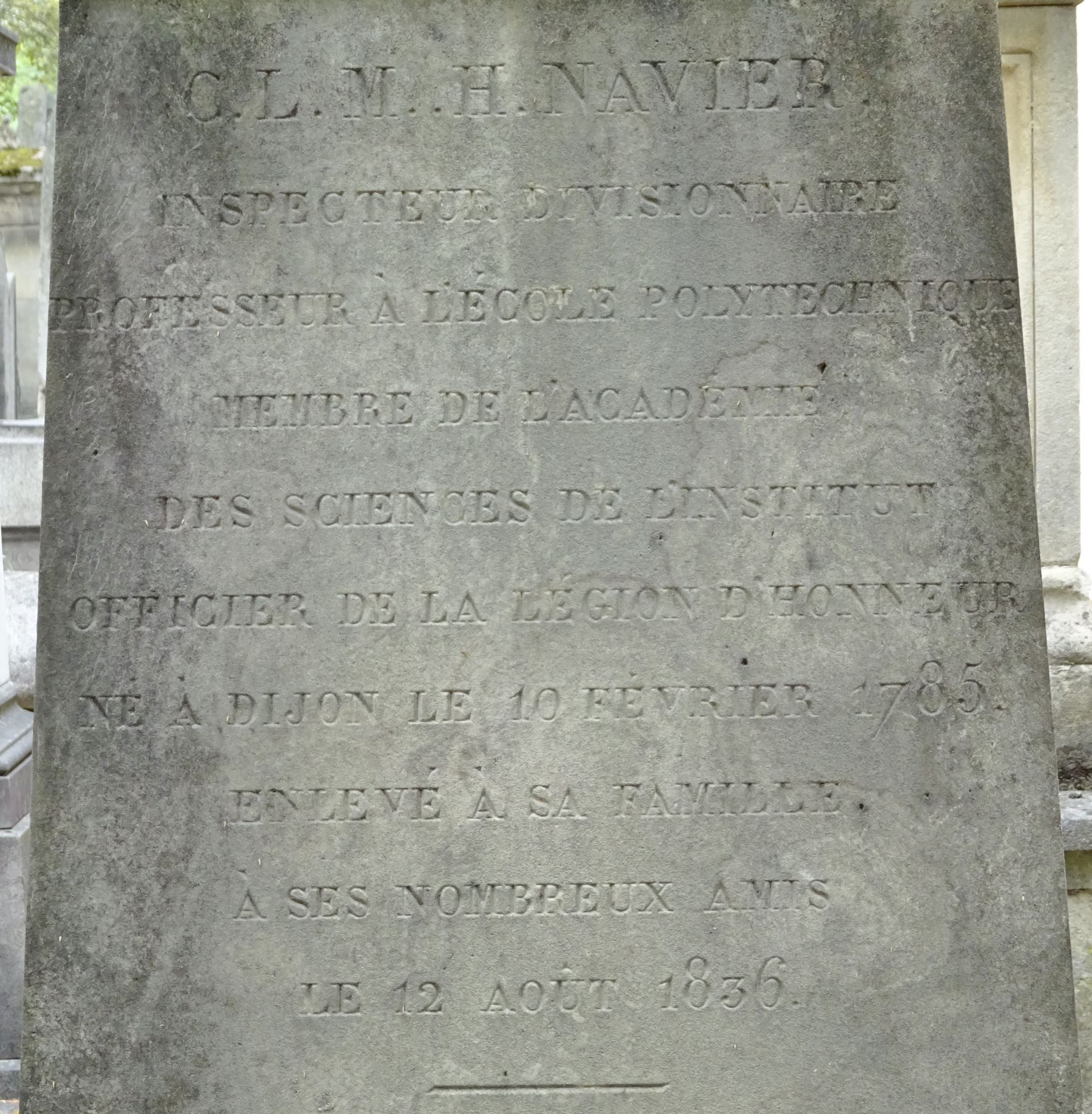 Cimetière du Père Lachaise - APPL - NAVIER Henri (1785-1836)