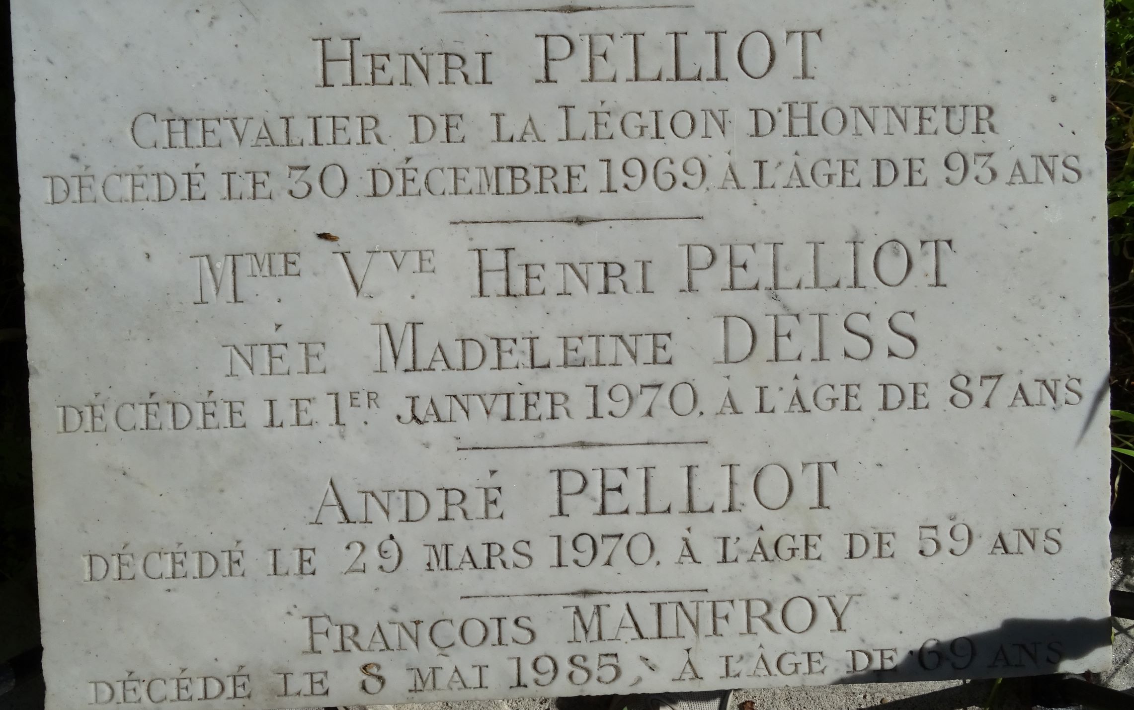 Cimetière du Père Lachaise - APPL - PELLIOT Henri (1876-1969)