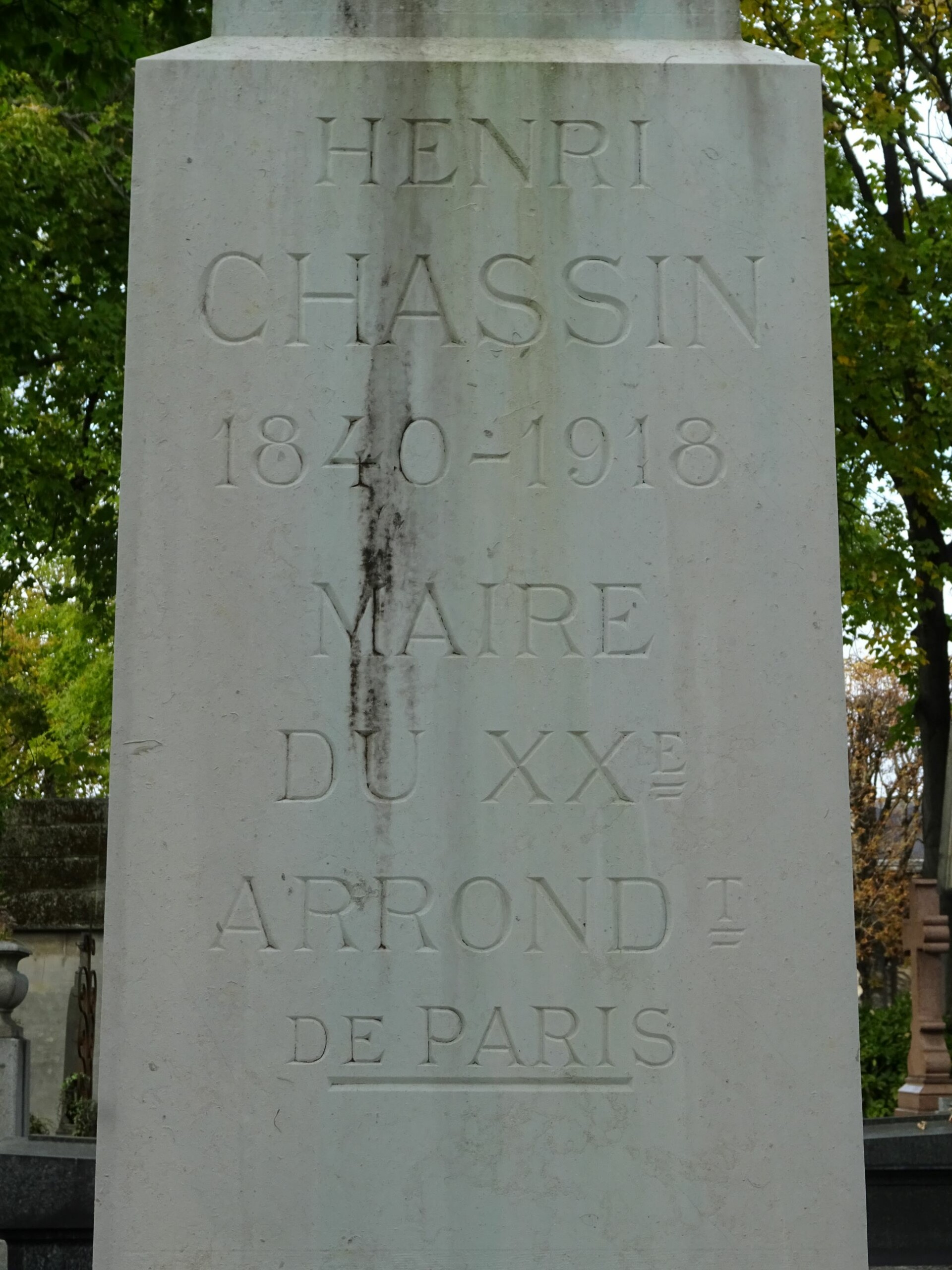 Cimetière du Père Lachaise - APPL - CHASSIN Henri (1840-1918)