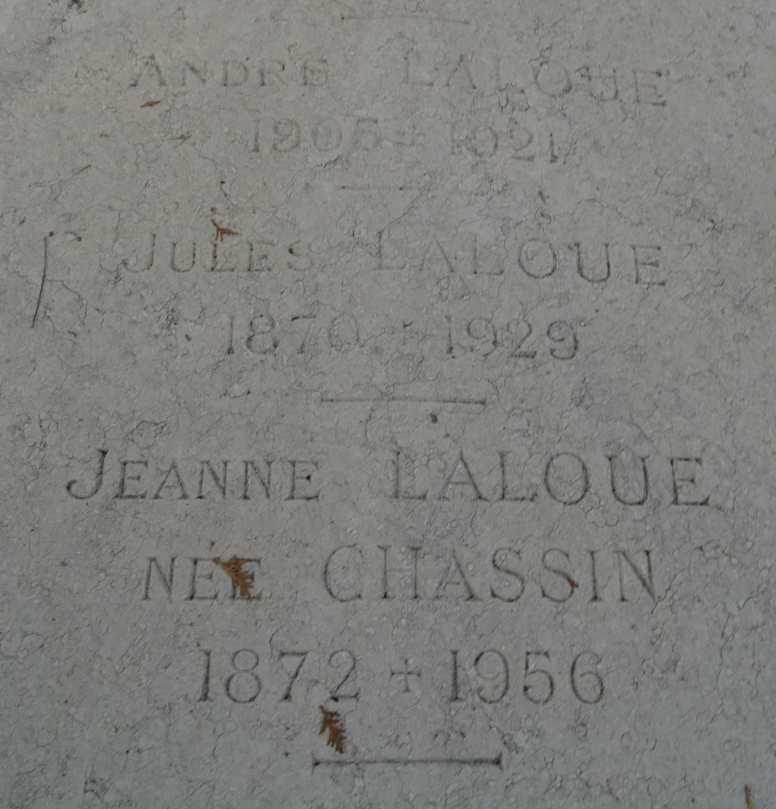 Cimetière du Père Lachaise - APPL - CHASSIN Henri (1840-1918)