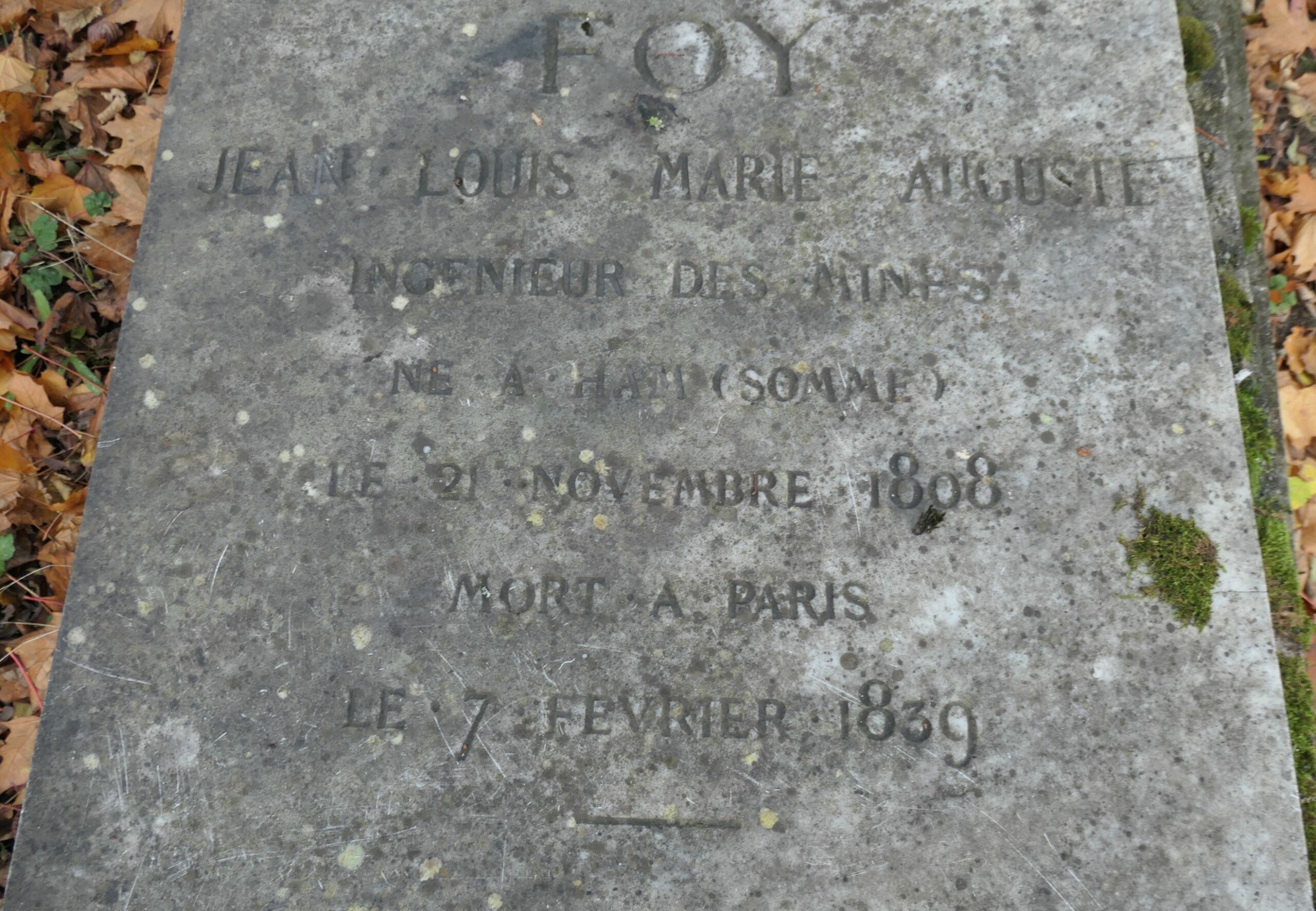 Cimetière du Père Lachaise - APPL - FOY Adrien Hippolyte Arthur (1793-1877)