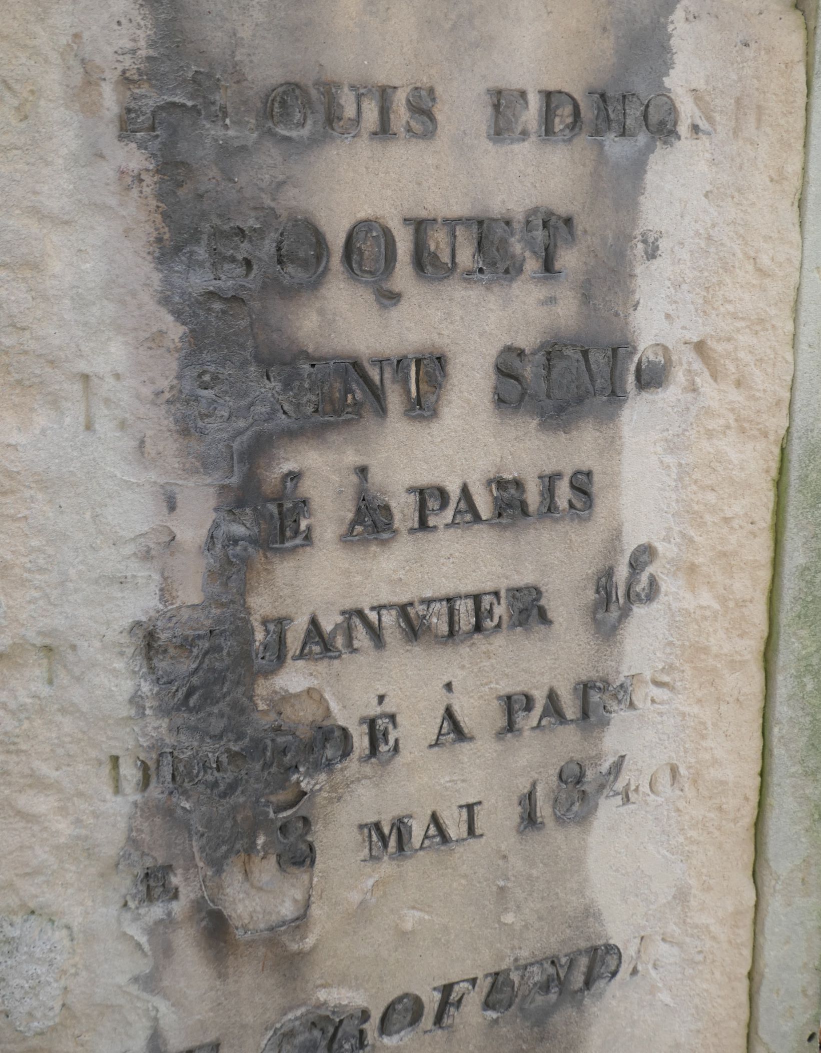 Cimetière du Père Lachaise - APPL - BOQUET de SAINT SIMON Edme Louis ...