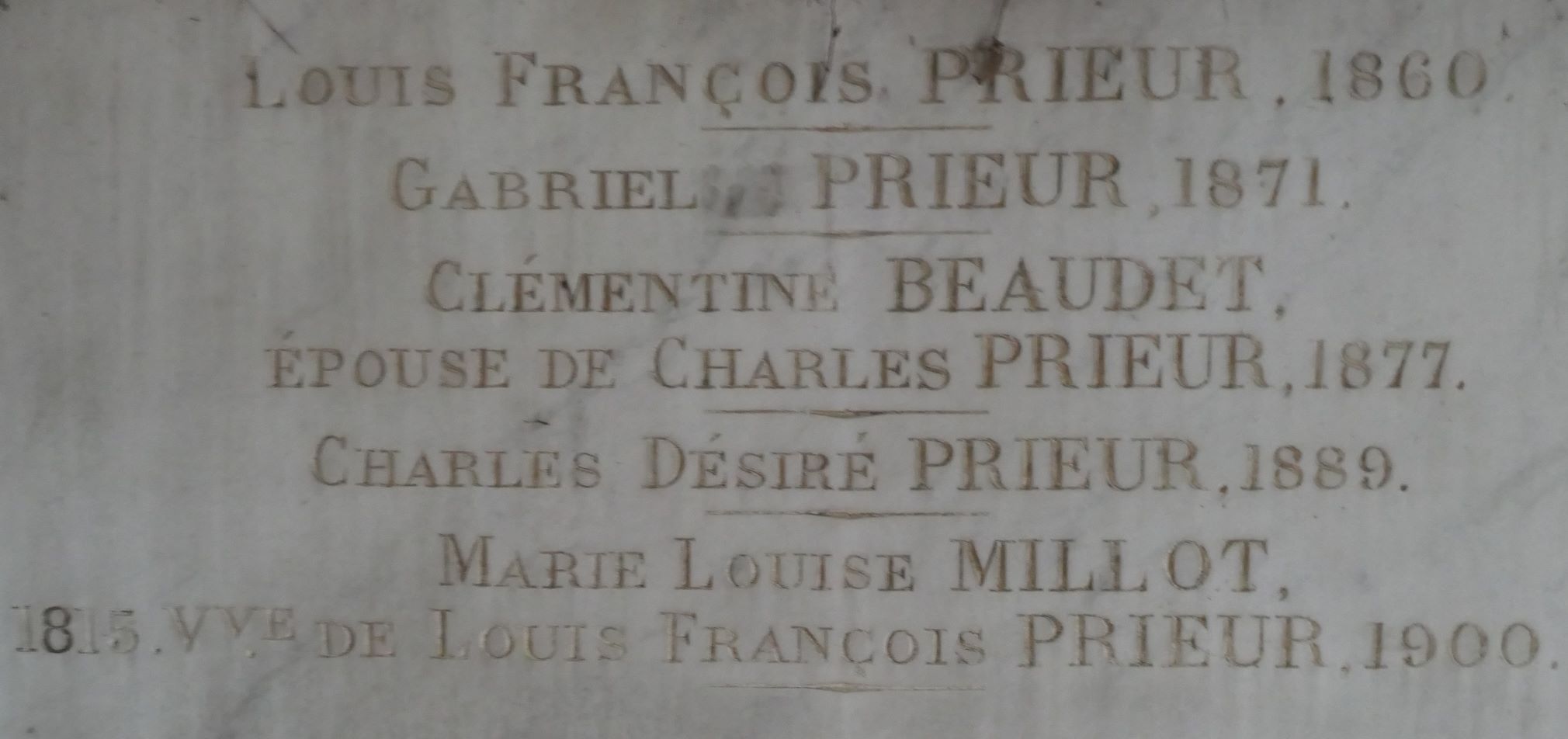Cimetière du Père Lachaise - APPL - PRIEUR Louis Benoist (1757-1826)