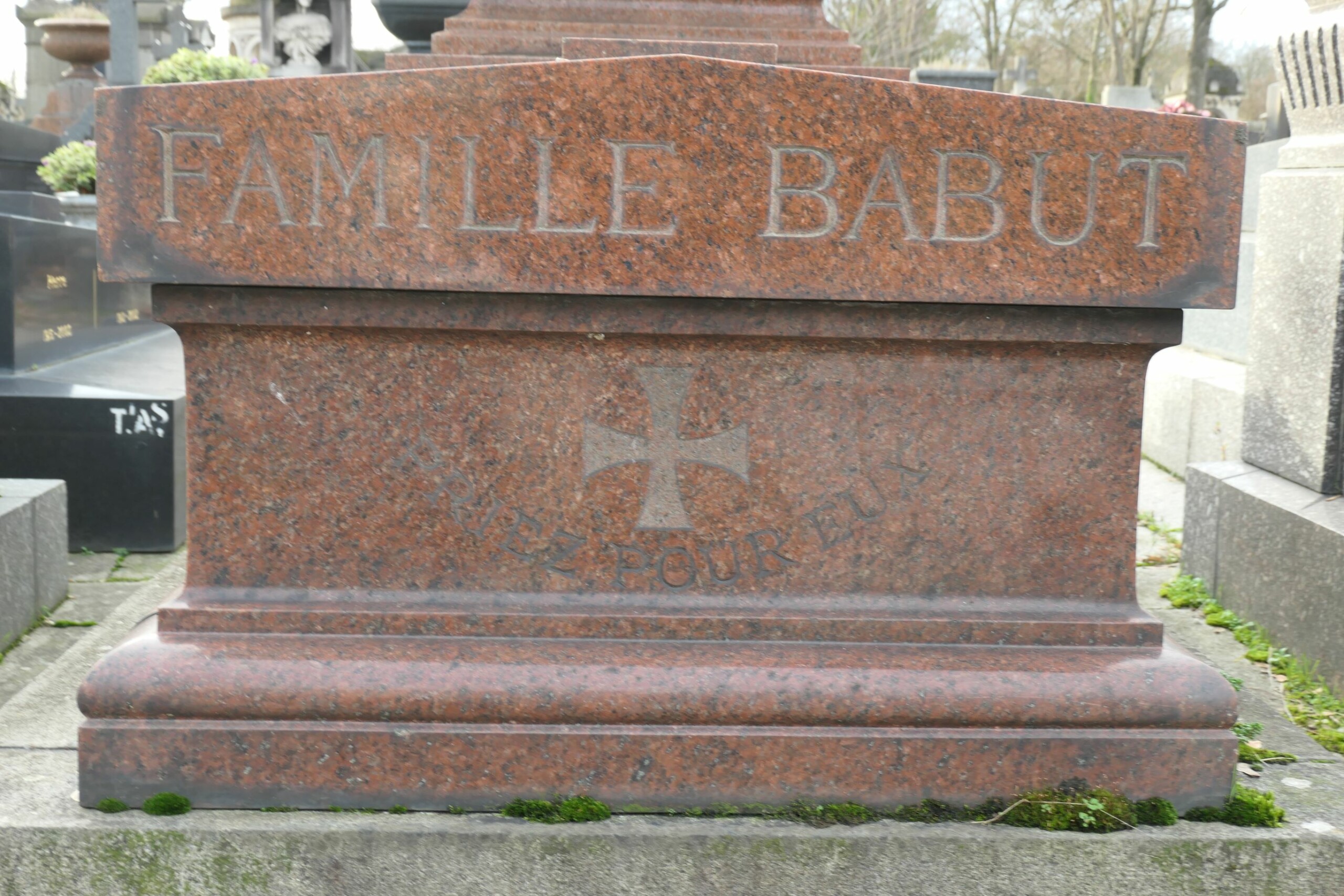 Cimetière du Père Lachaise - APPL - BABUT Auguste Gaston Pierre (1854-1926)
