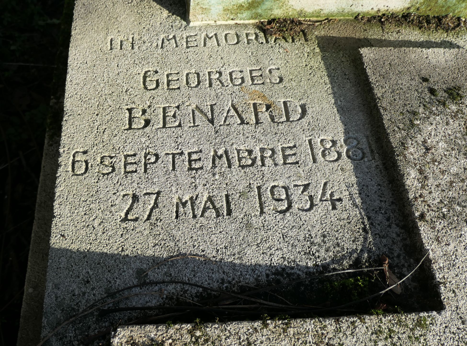 Cimetière du Père Lachaise - APPL - BENARD Georges (1881-1934)