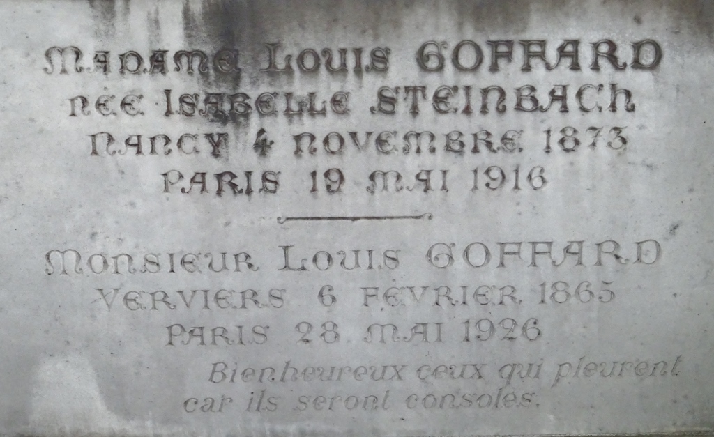 Cimetière du Père Lachaise - APPL - GOFFARD Louis (1865-1926)