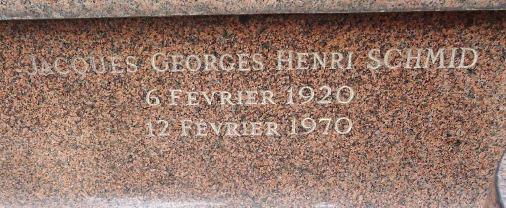 Cimetière du Père Lachaise - APPL - SCHMID Joseph Jérôme (1878-1931)