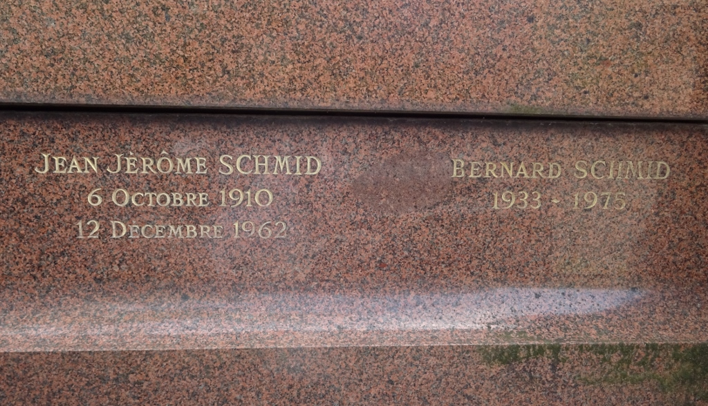 Cimetière du Père Lachaise - APPL - SCHMID Joseph Jérôme (1878-1931)