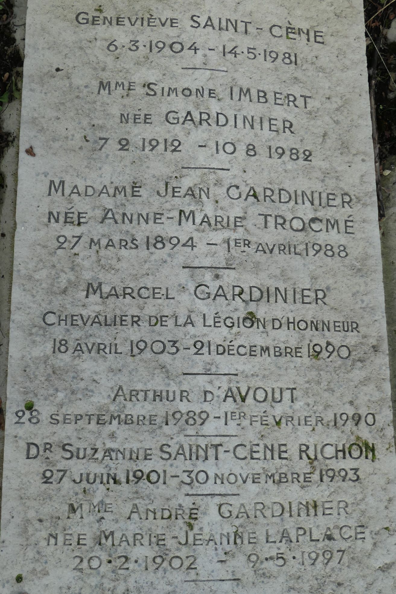 Cimetière du Père Lachaise - APPL - GARDINIER Jean (1892-1977)