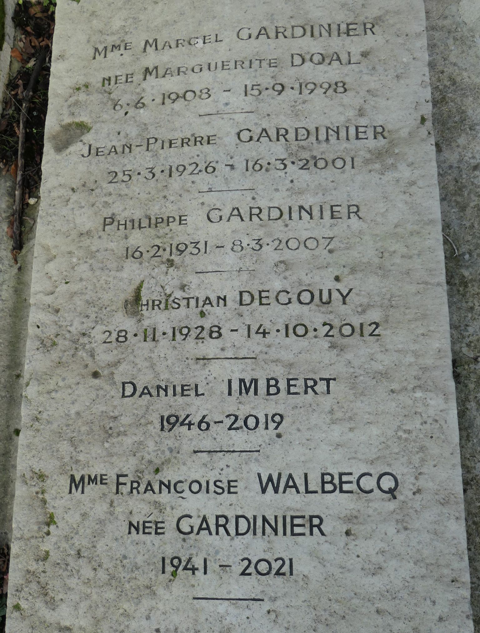 Cimetière du Père Lachaise - APPL - GARDINIER Jean (1892-1977)
