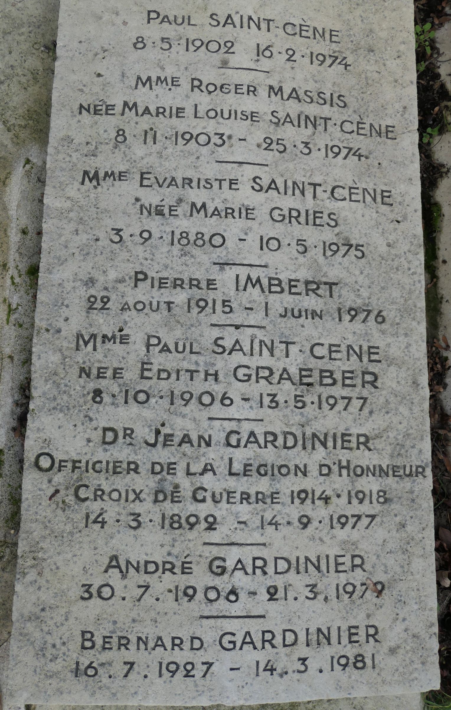Cimetière du Père Lachaise - APPL - GARDINIER Jean (1892-1977)