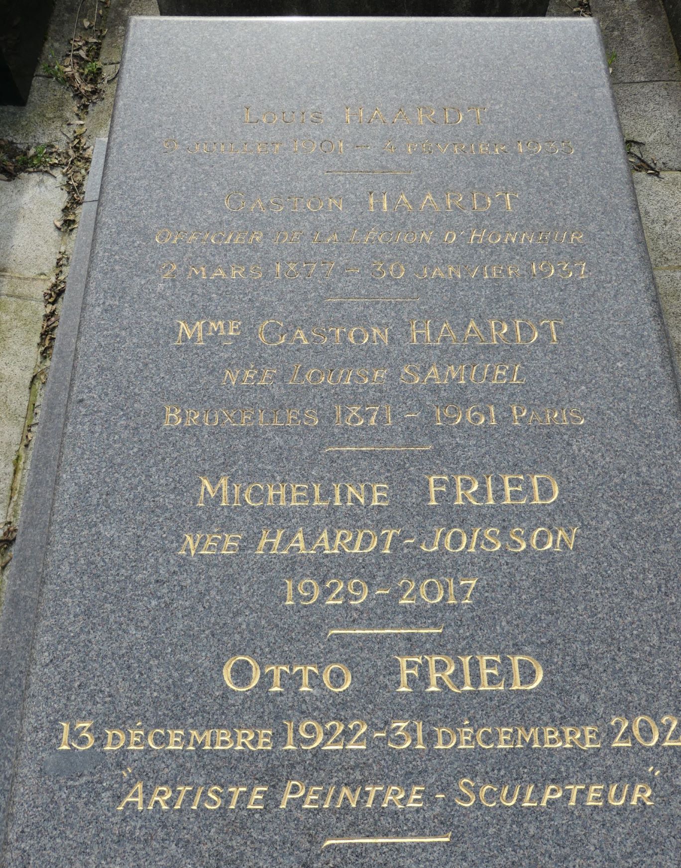 Cimetière du Père Lachaise - APPL - FRIED Otto (1922-2020)