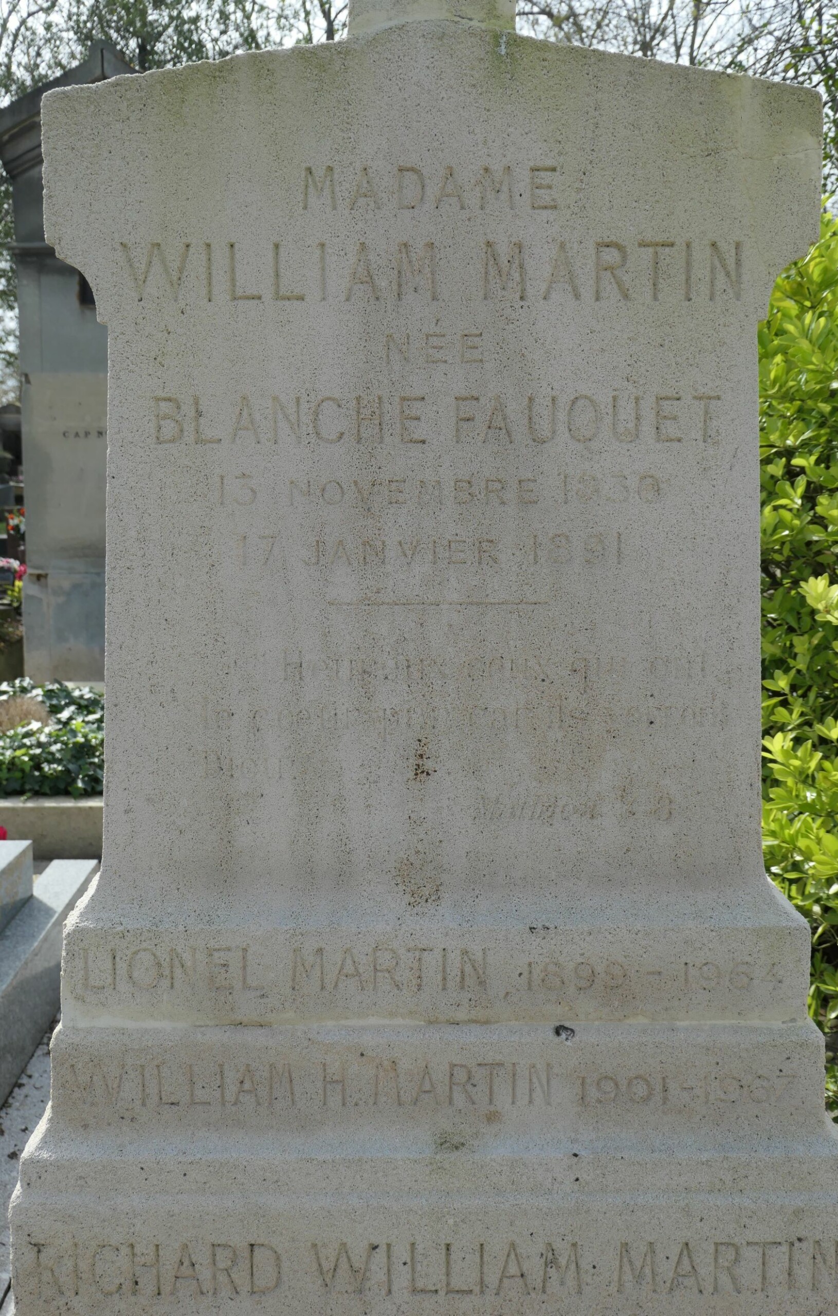 Cimetière du Père Lachaise - APPL - MARTIN Richard William (1865-1947)
