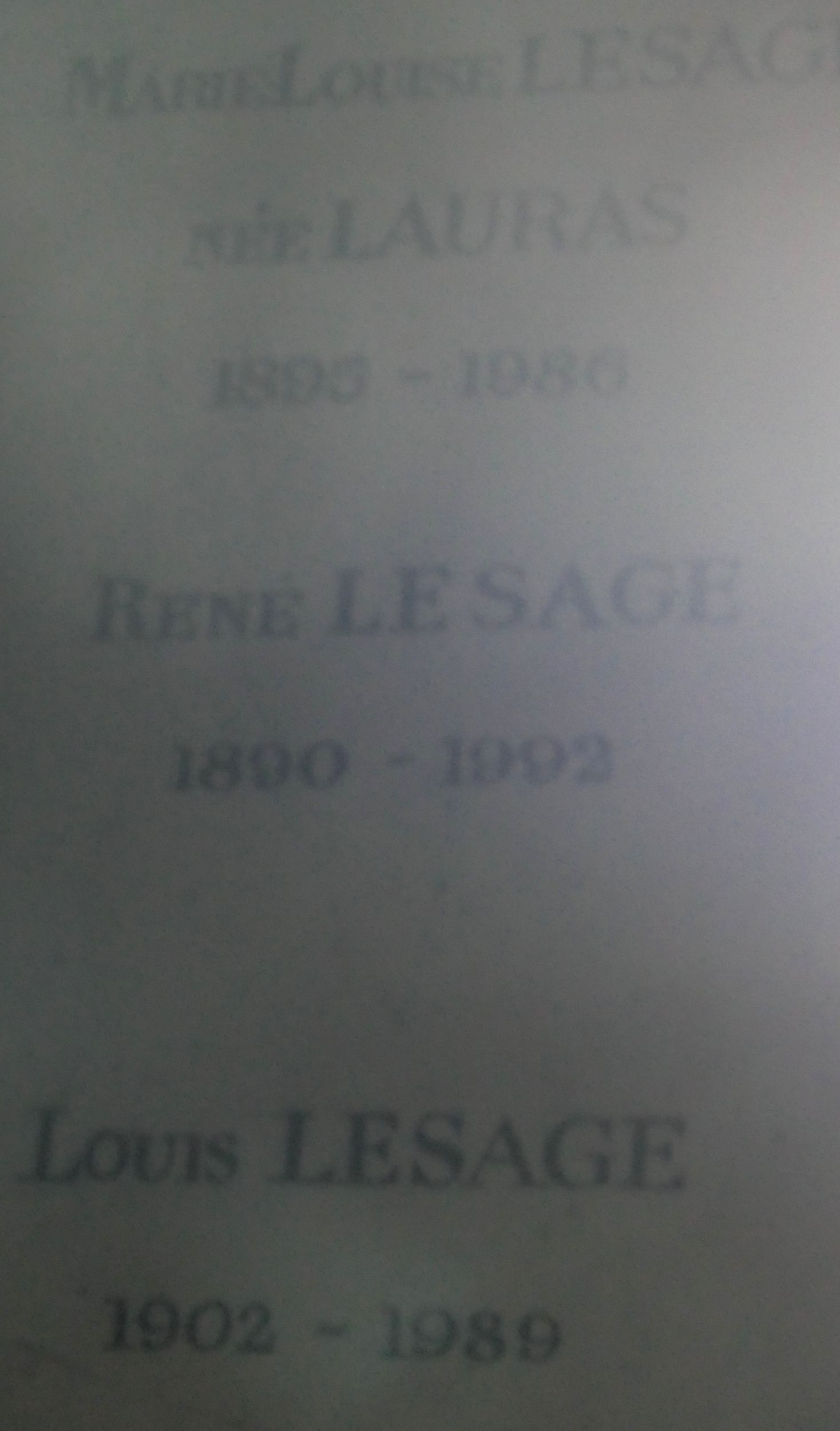 Cimetière du Père Lachaise - APPL - LESAGE Charles Louis (1857-1917)