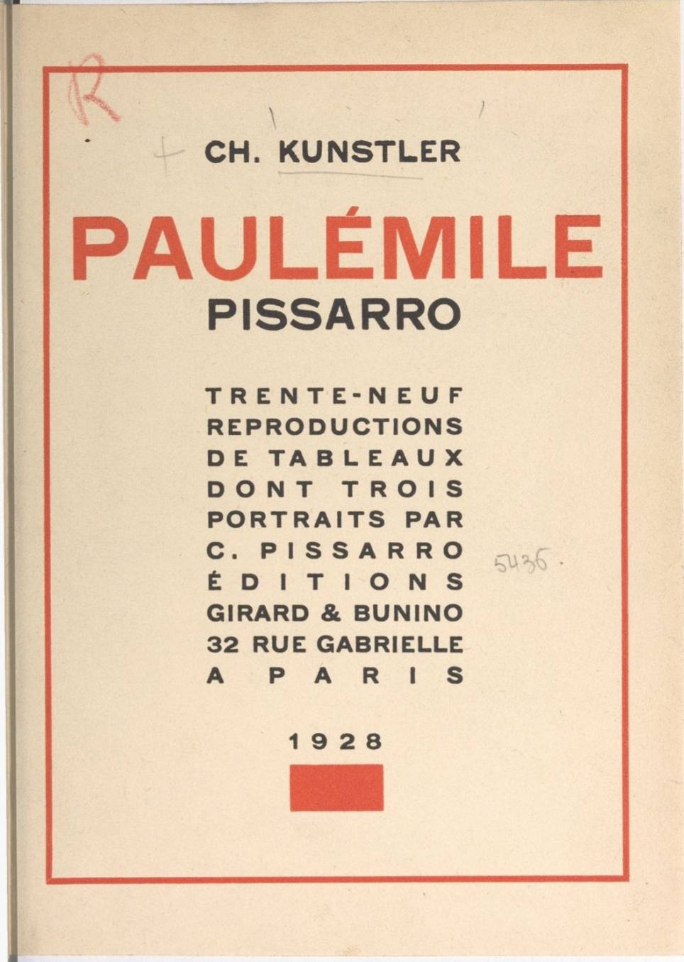 Cimetière du Père Lachaise - APPL - PISSARO Paul Emile, dit Paulémile ...