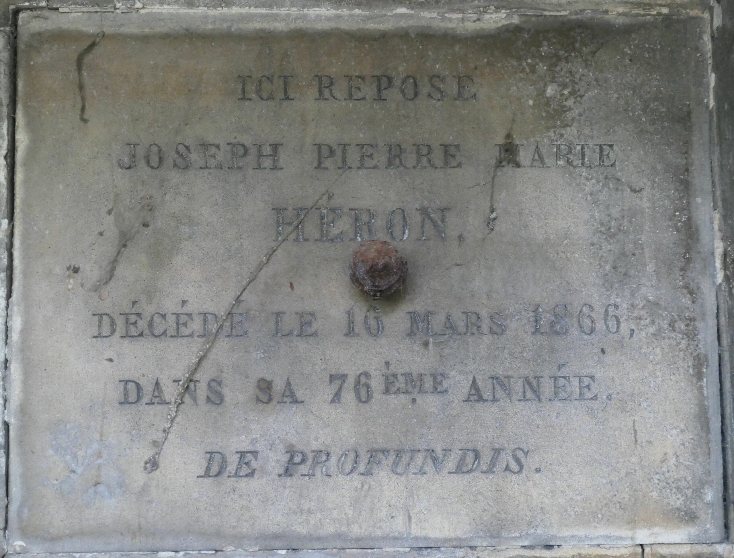 Cimetière du Père Lachaise - APPL - HERON Joseph Pierre Marie (1790-1866)