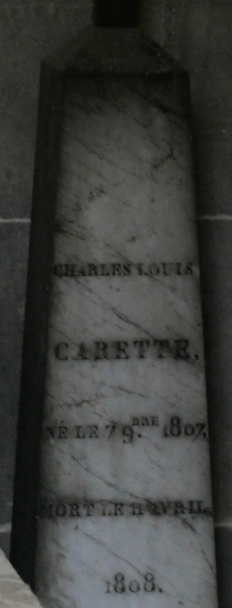 Cimetière du Père Lachaise - APPL - CARETTE Pierre Firmin Jean Baptiste ...