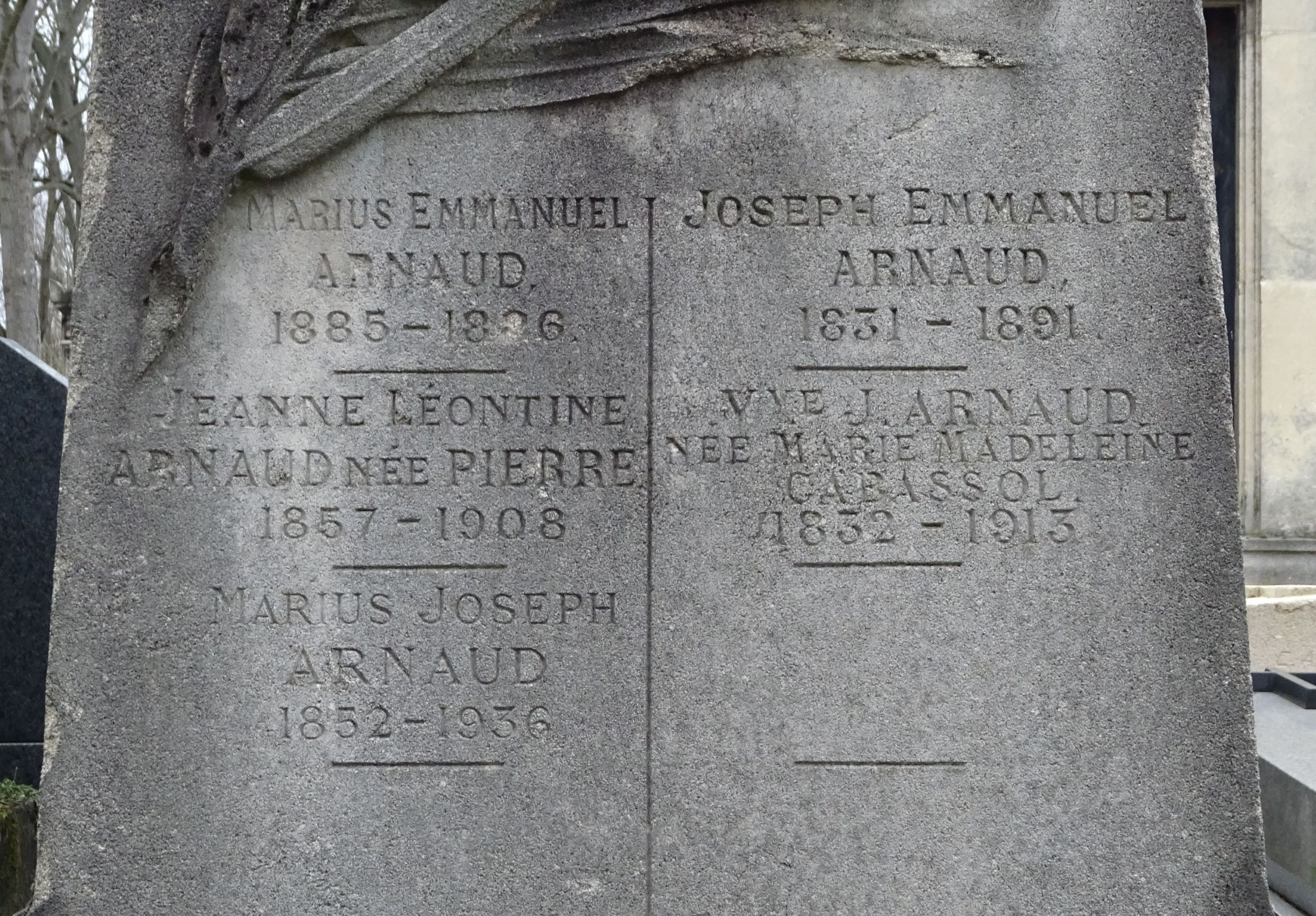 Cimetière du Père Lachaise - APPL - ARNAUD Joseph Emmanuel (1831-1891)